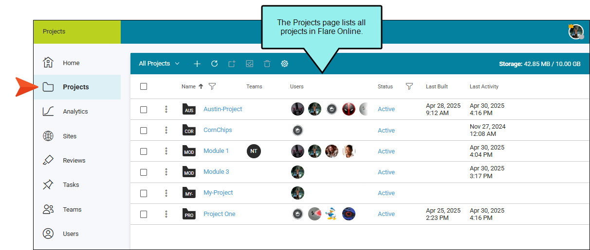 Step 1: Starting Projects